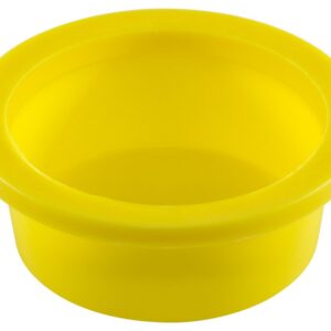 Caplugs 99394875 Plastic Tapered Cap and Plug with Wide Thick Flange WW-12X, PE-LD, Cap OD 0.840" Plug ID 1.035", Yellow (Pack of 100)