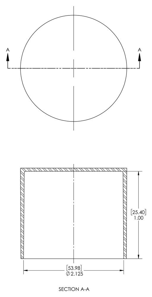 Caplugs 99394792 Plastic Sleeve Cap for Tube Ends. SC-2 1/8, PE-LD, Cap ID 2.125" Length 1.00", Red (Pack of 20)