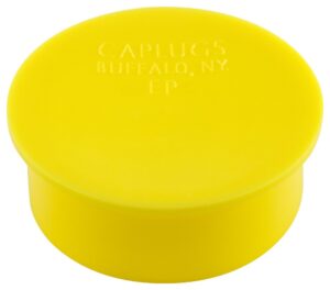 caplugs 99394533 plastic plug for threaded connectors. ep-12, pe-ld, to plug nominal thread size 3/4-20", yellow (pack of 200)