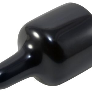 Caplugs 99394194 Plastic EZ Pull Tab Cap EZ-615-12, Vinyl, Cap ID .615" Length .125", Black (Pack of 50)