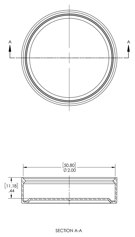 Caplugs 99394815 Plastic Cap for Split-Flange Connections. SF-20, PE-LD, to Cap Nominal Flange Size 1-1/4 to Cap Ferrule Size 1, 1-1/2", Natural (Pack of 40)