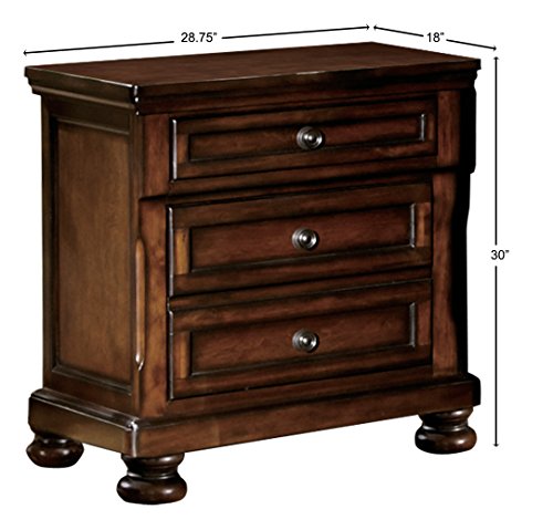 Homelegance Cumberland 2-Drawer Nightstand, Cherry