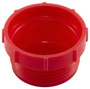 caplugs pdi-31 pdi series – plastic threaded plug for inverted flared fittings, 1000 pack, red ld-pe, thread size 3/8"-24 hole protection, dust and dirt seals, leak prevention, masking (99191173)