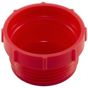 Caplugs PDI-31 PDI Series – Plastic Threaded Plug for Inverted Flared Fittings, 1000 Pack, Red LD-PE, Thread Size 3/8"-24 Hole Protection, Dust and Dirt Seals, Leak Prevention, Masking (99191173)