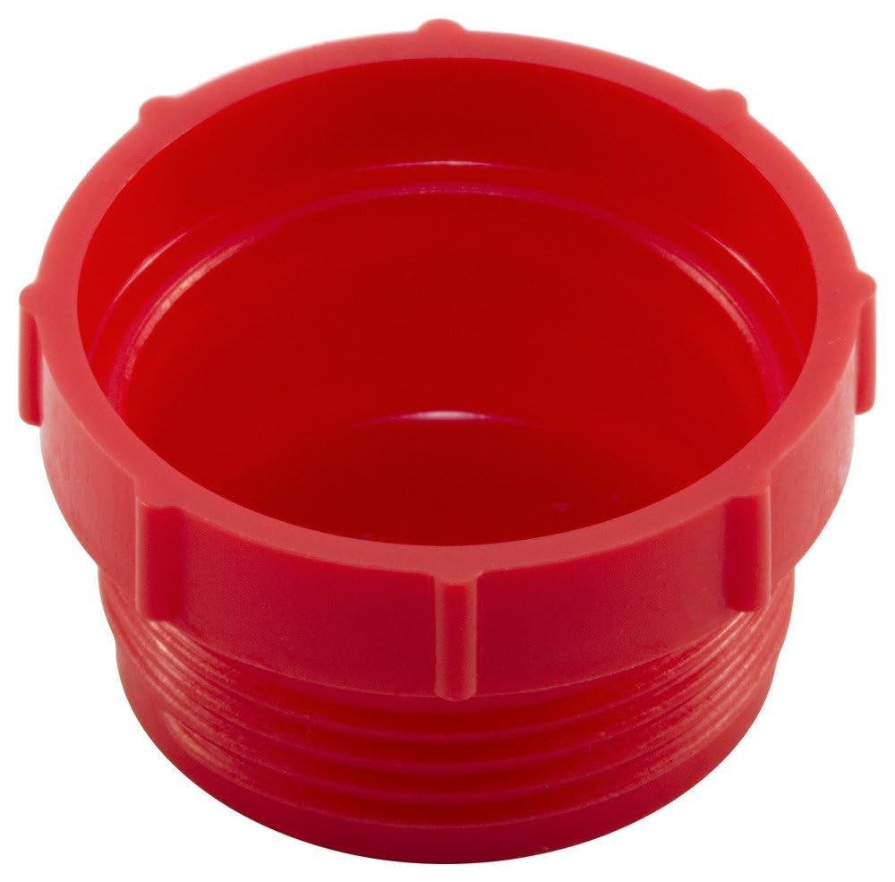 Caplugs PDI-31 PDI Series – Plastic Threaded Plug for Inverted Flared Fittings, 1000 Pack, Red LD-PE, Thread Size 3/8"-24 Hole Protection, Dust and Dirt Seals, Leak Prevention, Masking (99191173)