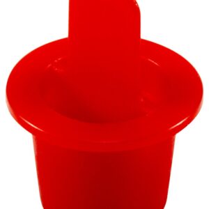 Caplugs ZCPT3Q1 Plastic Center Pull Tab Tapered Plug. CPT-3, PE-LD, Cap OD 0.56" Plug ID 0.428", Red (Pack of 100)