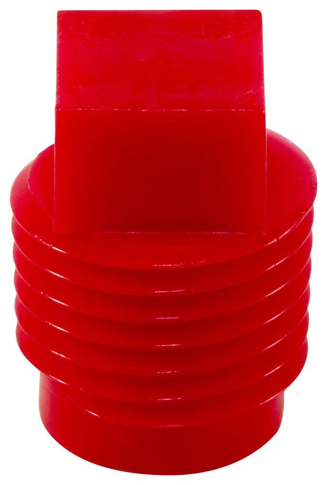 Caplugs P-28 P Series – Plastic Threaded Plug for NPT/NPS Pipe Fittings, 1000 Pack, Red HD-PE, Thread Size NPT 1/4" Tapered & Straight, Temporary Seals, Thread Protection, Leak Prevention (99191150)