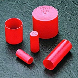 Caplugs SC-2 3/4 SC Series – Plastic Sleeve Cap for Tube Ends, 100 Pack, Red LD-PE, 2.750" W x 1.00" L Threaded and Non-Threaded Tubing, Rods, Masking, Painting, Plating, Grit-Blasting (99191299)