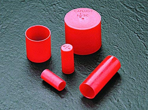 Caplugs SC-2 3/4 SC Series – Plastic Sleeve Cap for Tube Ends, 100 Pack, Red LD-PE, 2.750" W x 1.00" L Threaded and Non-Threaded Tubing, Rods, Masking, Painting, Plating, Grit-Blasting (99191299)