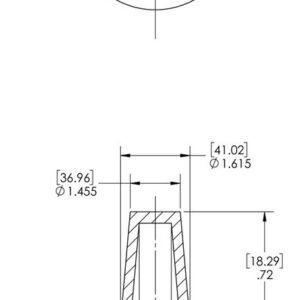 Caplugs Plastic Tapered Cap and Plug with Wide Flange W-17, PE-LD, Cap OD 1.393" Plug ID 1.615", Red (Pack of 40)