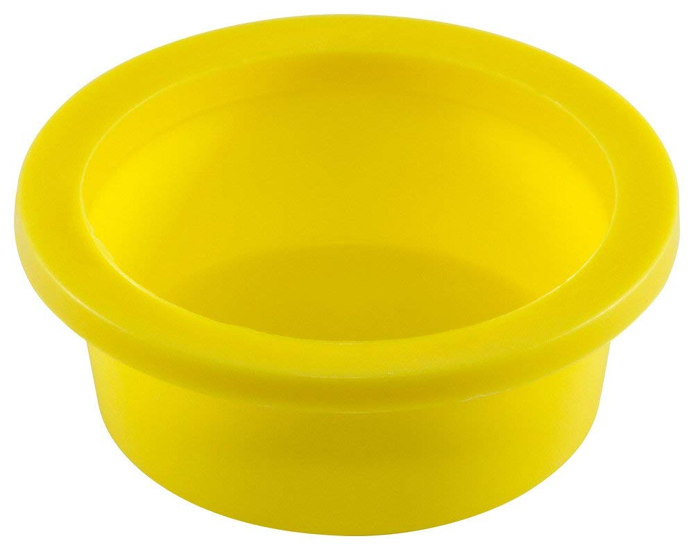 Caplugs WW-12 WW Series – Plastic Tapered Cap and Plug with Wide Thick Flange, 100 Pack, Yellow LD-PE, Cap OD 0.805" x Plug ID 0.975" Threaded and Non-Threaded Protection, Masking (99394874)