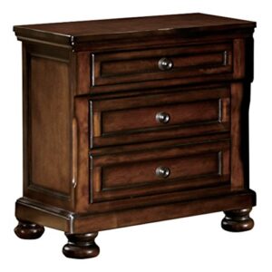 homelegance cumberland 2-drawer nightstand, cherry