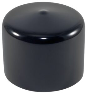 caplugs 99394174 plastic round cap vc-2750-24, vinyl, cap id 2.750" length 1.500", black (pack of 8)