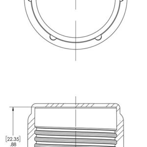 Caplugs ZTC18Q2 Plastic Threaded Plastic Cap for Flared JIC Fittings. to fit Thread Size 1-5/16-12" CD-TC-18, PE-LD, to Fit Thread Size 1-5/16-12", Red (Pack of 20)