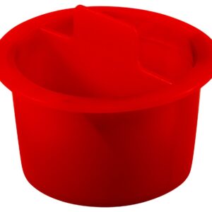 Caplugs ZCPT14Q1 Plastic Center Pull Tab Tapered Plug. CPT-14, PE-LD, Cap OD 1.41" Plug ID 1.219", Red (Pack of 30)