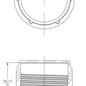 Caplugs ZTC20Q1 Plastic Threaded Plastic Cap for Flared JIC Fittings. to fit Thread Size 1-5/8-12" CD-TC-20, PE-LD, to Fit Thread Size 1-5/8-12", Red (Pack of 15)