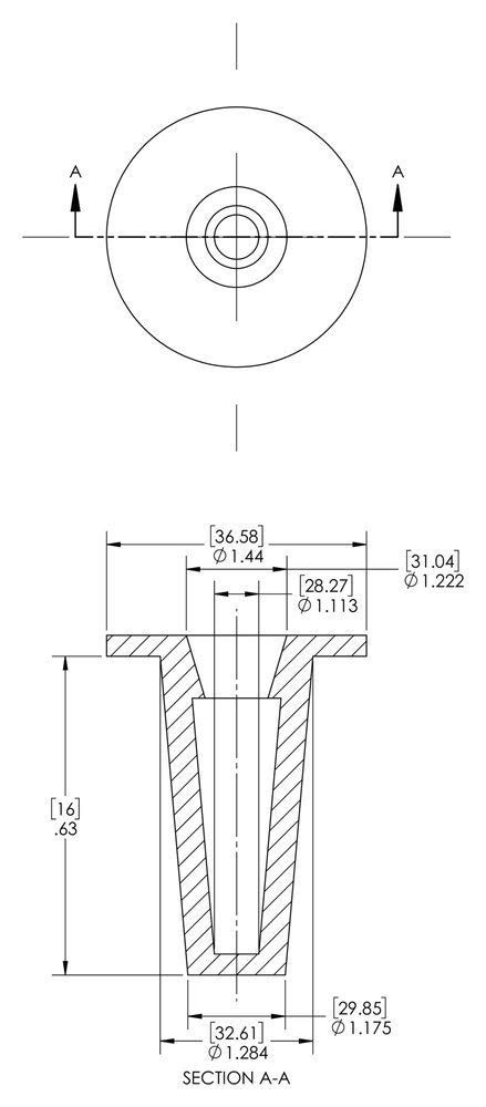 Caplugs T-14X T Series – Plastic Tapered Cap and Plug, 500 Pack, Red LD-PE, Cap OD 1.113" x Plug ID 1.284" Protective Closures, Dust and Moisture Seals, MIL Spec, SAE Fittings, Hydraulic, EZ Remove