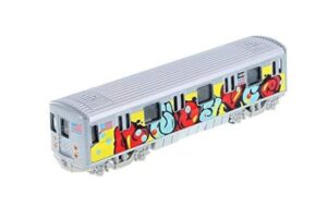 new york city metro subway with graffiti 7" diecast model 1:100 scale