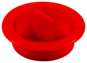 caplugs zcpt6xwq1 plastic center pull tab tapered plug. cpt-6xw, pe-ld, cap od 0.78" plug id 0.625", red (pack of 100)