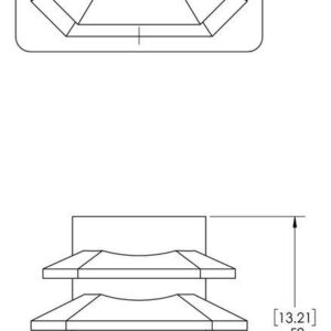 Caplugs SQR-2-4-8 – SQR Series – Plugs for Square Tubing, 100 Pack, to Fit Square Tube OD 2.000" x Height 0.52", Wall Thickness 4-8 Ga. (.238-.165"), PE-LD, Black, Exterior Ribs (99192493)