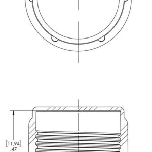 Caplugs 99394439 Plastic Threaded Plastic Cap for Flared JIC Fittings. to fit Thread Size 1/2-20" CD-5, PE-LD, to Fit Thread Size 1/2-20", Red (Pack of 200)