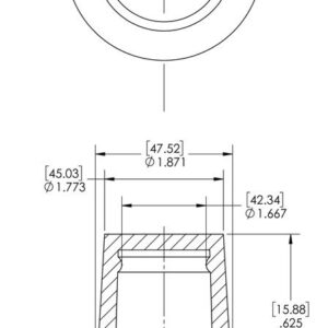 Caplugs ZTV19AQ1 Plastic Tapered Vinyl Cap and Plug. TV-19A, PVC, Cap OD 1.667" Plug ID 1.871", Red (Pack of 24)