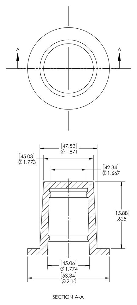 Caplugs ZTV19AQ1 Plastic Tapered Vinyl Cap and Plug. TV-19A, PVC, Cap OD 1.667" Plug ID 1.871", Red (Pack of 24)