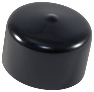 caplugs 99392814 plastic round cap vc-2375-16, vinyl, cap id 2.375" length 1.000", black (pack of 16)