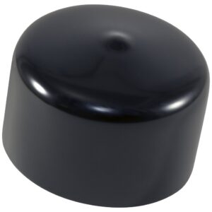 Caplugs 99392814 Plastic Round Cap VC-2375-16, Vinyl, Cap ID 2.375" Length 1.000", Black (Pack of 16)