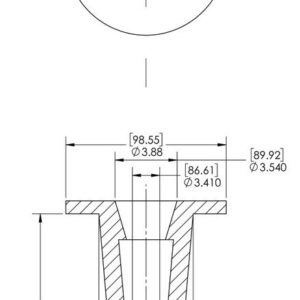 Caplugs 99394337 Plastic Tapered Cap and Plug. T-1050, PE-LD, Cap OD 3.41" Plug ID 3.6", Red (Pack of 20)