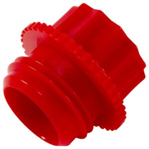 caplugs 99394674 plastic threaded plug for pipe fittings. p-38b, pe-hd, to plug thread size 3/8 npt", red (pack of 100)