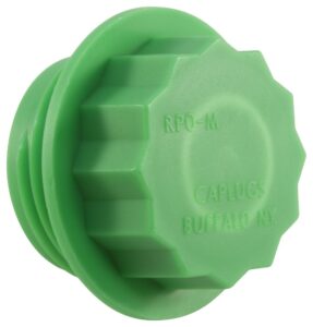 caplugs 99394746 plastic threaded plug for iso metric ports. rpo-m-14x1.5, pp, to plug thread size 14 x 1.5", green (pack of 200)