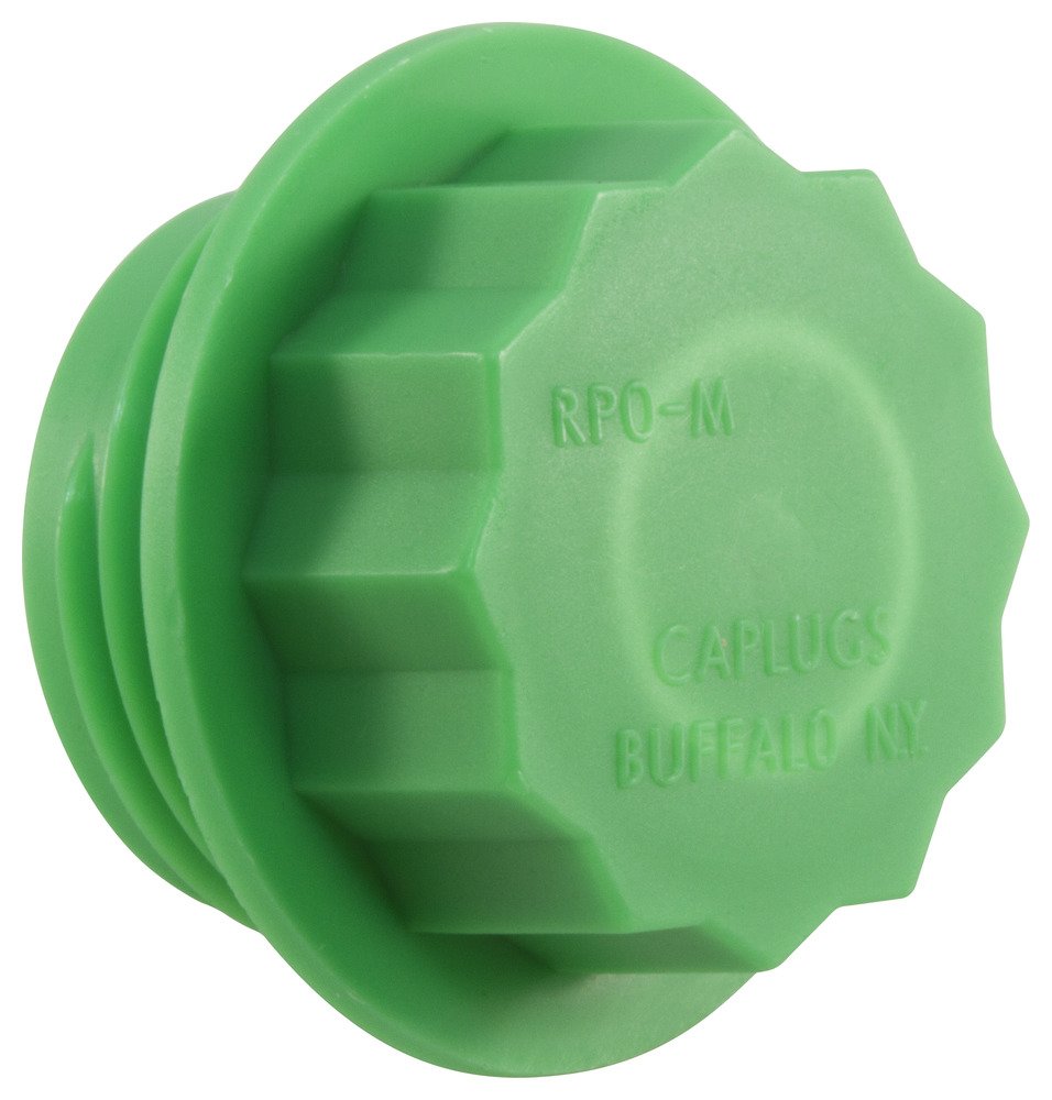 Caplugs 99394746 Plastic Threaded Plug for ISO Metric Ports. RPO-M-14X1.5, PP, to Plug Thread Size 14 x 1.5", Green (Pack of 200)