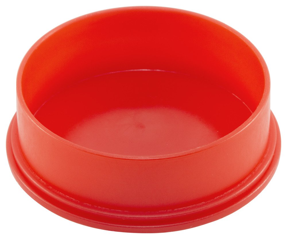 Caplugs ZC321AK1 Plastic Straight Sided Utility Cap to Cap Thread Size 2-1/2" C-32, PE-LD, to Cap Thread Size 2-1/2", Red (Pack of 10)