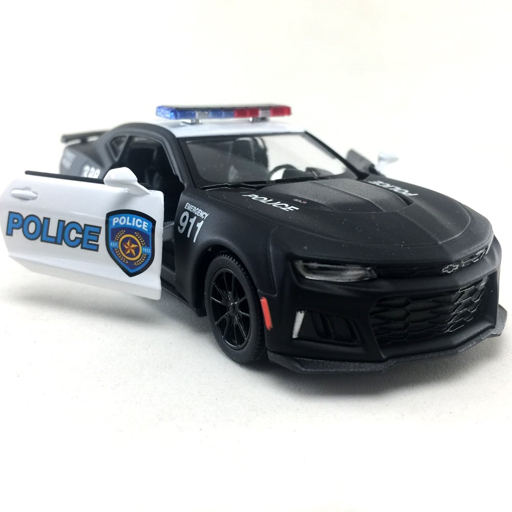 Kinsmart 2017 Chevrolet Chevy Camaro ZL 1 Black Color Police Car 1:38 DieCast,Model,Toy,Car,Collectible,Collection,Hobby