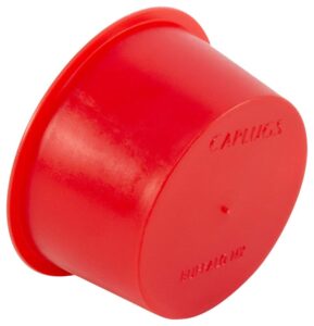 caplugs t-17 t series – plastic tapered cap and plug, 200 pack, red ld-pe, cap od 1.384" x plug id 1.6" protective closures, dust and moisture seals, mil spec, sae fittings, hydraulic, ez remove