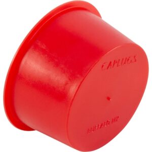 Caplugs T-19 T Series – Plastic Tapered Cap and Plug, 40 Pack, Red LD-PE, Cap OD 1.688" x Plug ID 1.88" Protective Closures, Dust and Moisture Seals, MIL Spec, SAE Fittings, Hydraulic (99394309)