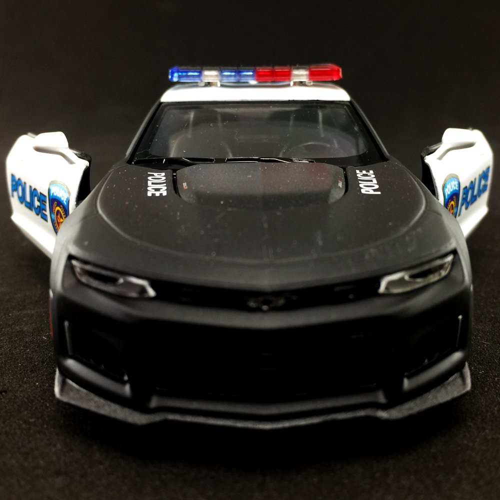 Kinsmart 2017 Chevrolet Chevy Camaro ZL 1 Black Color Police Car 1:38 DieCast,Model,Toy,Car,Collectible,Collection,Hobby