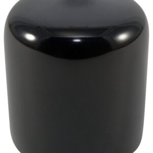 Caplugs 99394158 Plastic Round Cap VC-1250-16, Vinyl, Cap ID 1.250" Length 1.000", Black (Pack of 40)