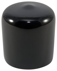 caplugs 99390026 plastic round cap vc-1500-16, vinyl, cap id 1.500" length 1.000", black (pack of 25)