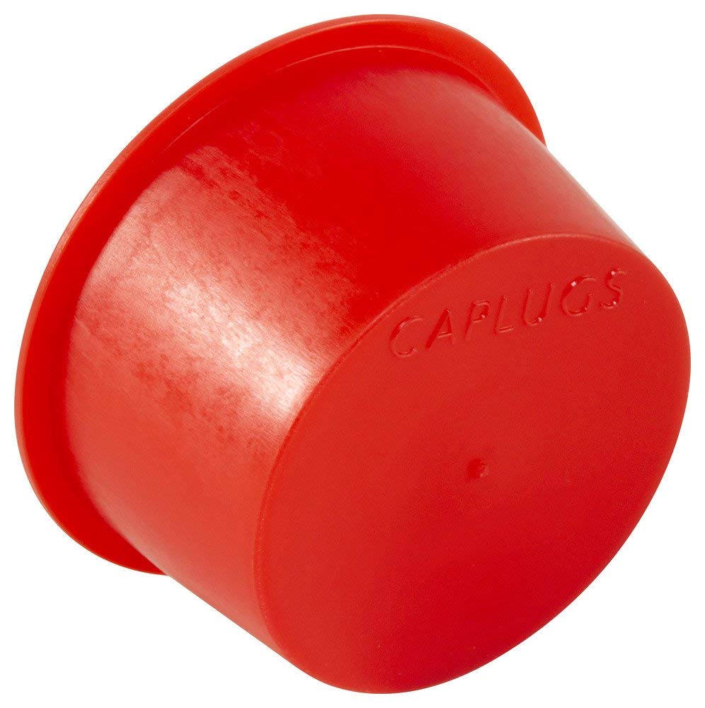 Caplugs T-15 T Series – Plastic Tapered Cap and Plug, 100 Pack, Red LD-PE, Cap OD 1.161" x Plug ID 1.355" Protective Closures, Dust and Moisture Seals, MIL Spec, SAE Fittings, Hydraulic (99394297)