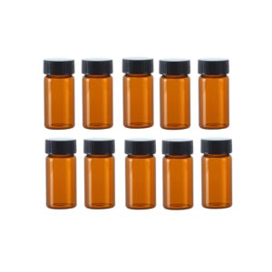 deschem 15ml amber glass reagent bottle,penicillin vials,w/pp screw lid,10 pieces/pack