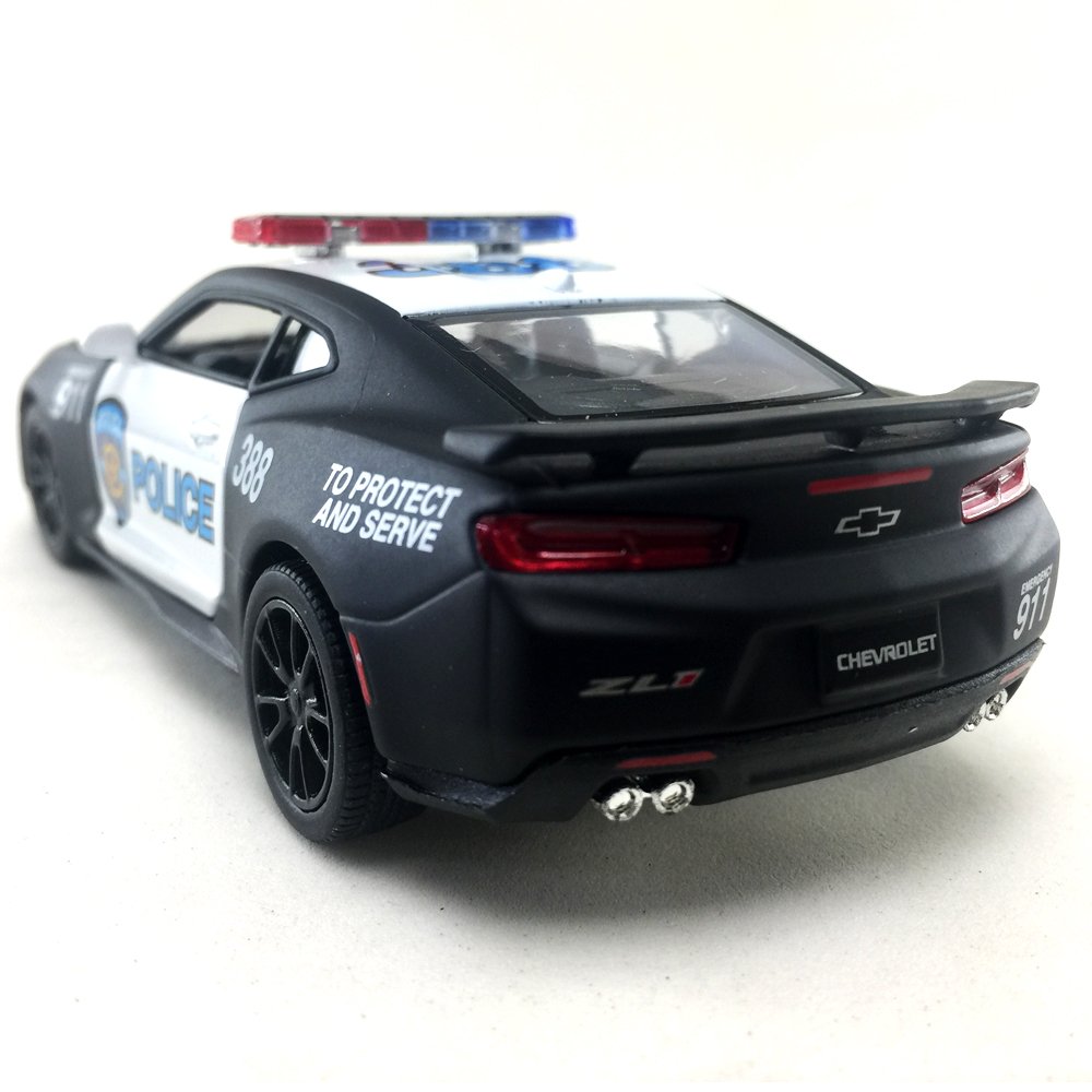 Kinsmart 2017 Chevrolet Chevy Camaro ZL 1 Black Color Police Car 1:38 DieCast,Model,Toy,Car,Collectible,Collection,Hobby