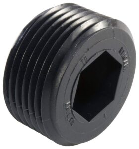 caplugs th-7 th series – plastic hex socket threaded plug, 50 pack, black hd-pe, npt thread size 1/2"-14 temporary use, low pressure testing & in-plant processes, oil & heat resistant (zth71ka1)