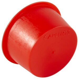 caplugs 99394286 plastic tapered cap and plug. t-10, pe-ld, cap od 0.687" plug id 0.848", red (pack of 200)