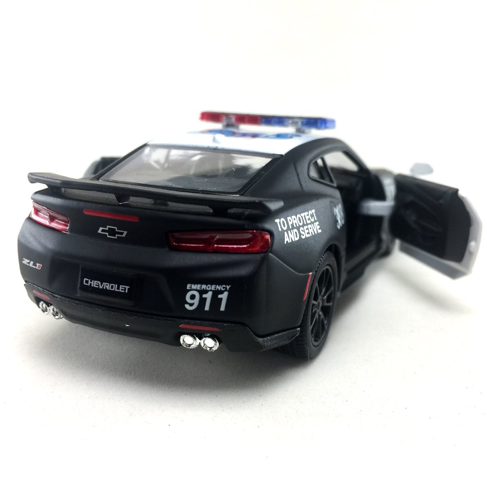 Kinsmart 2017 Chevrolet Chevy Camaro ZL 1 Black Color Police Car 1:38 DieCast,Model,Toy,Car,Collectible,Collection,Hobby