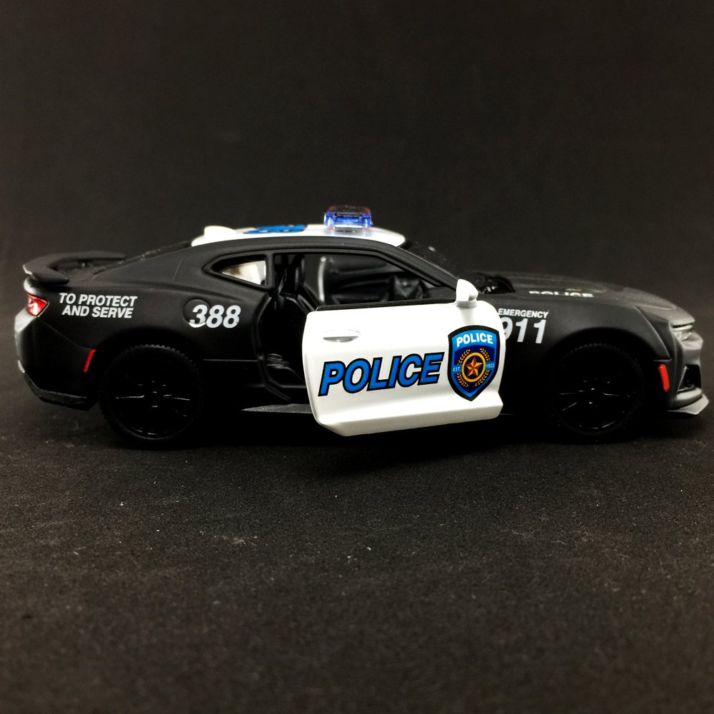 Kinsmart 2017 Chevrolet Chevy Camaro ZL 1 Black Color Police Car 1:38 DieCast,Model,Toy,Car,Collectible,Collection,Hobby