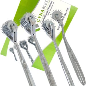 Premium German Wartenberg Pinwheel 1 3 5 and 7 Wheel Set of 4