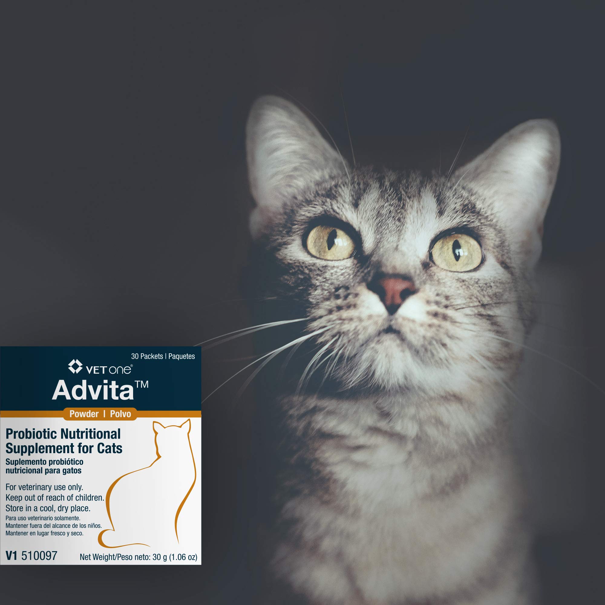 VetOne Advita Probiotic Nutritional Supplement Powder for Cats (2 Pack)