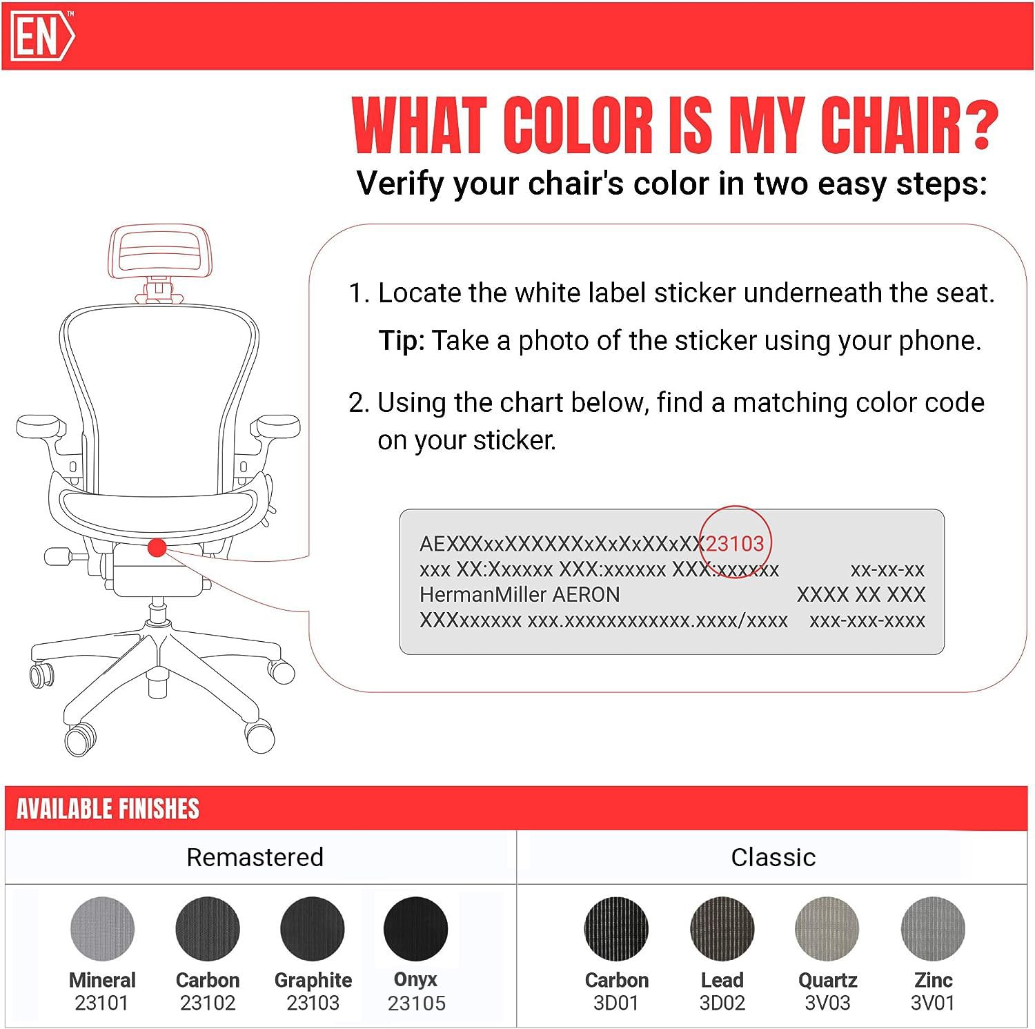 Engineered Now The Original Headrest for The Herman Miller Aeron Chair (H4 for Remastered, Graphite)